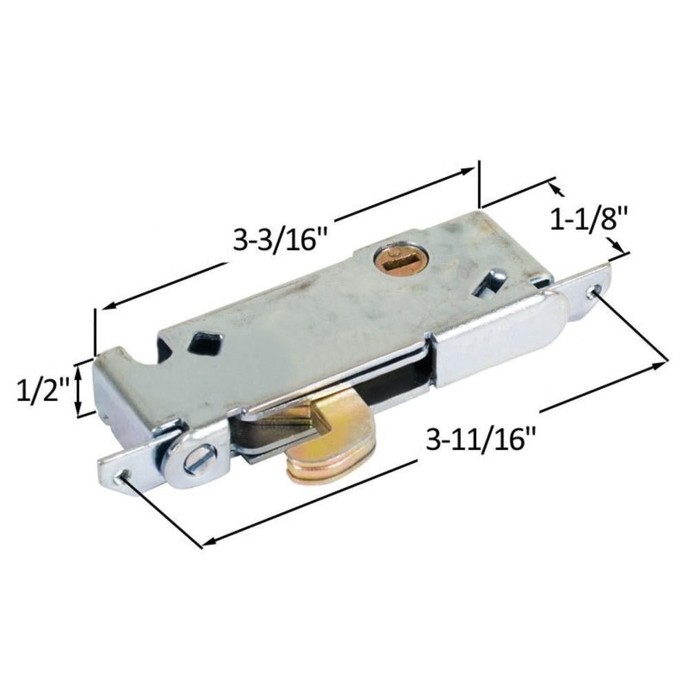 Mortise Lock 1/2 Wide Round End Face Plate with Vertica