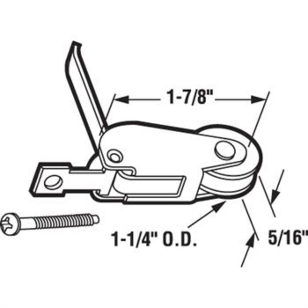 Patio Screen Door 1-1/4 Nylon Spring Tension Roller