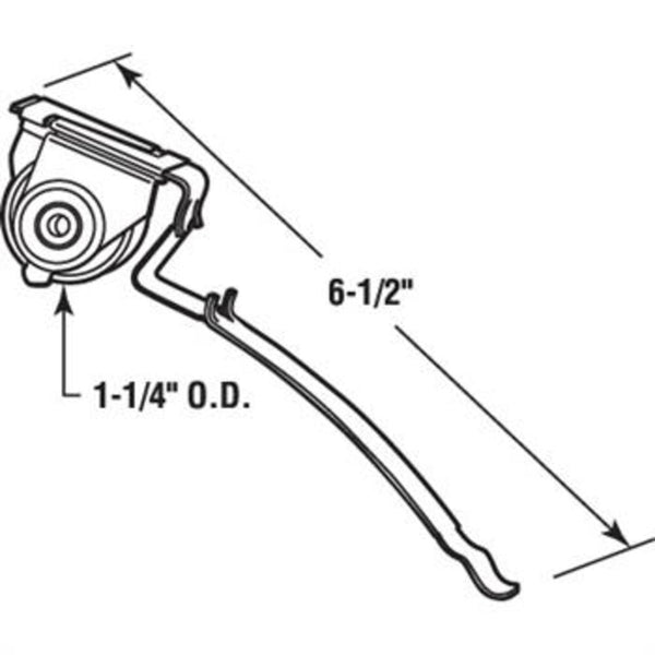 Nylon Screen Door Roller - 6-1/2" Spring Tension Replacement