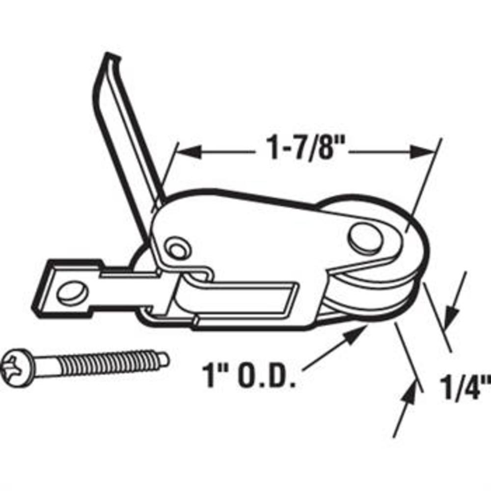 Nylon Sliding Screen Door Roller - Steel Housing Replacement