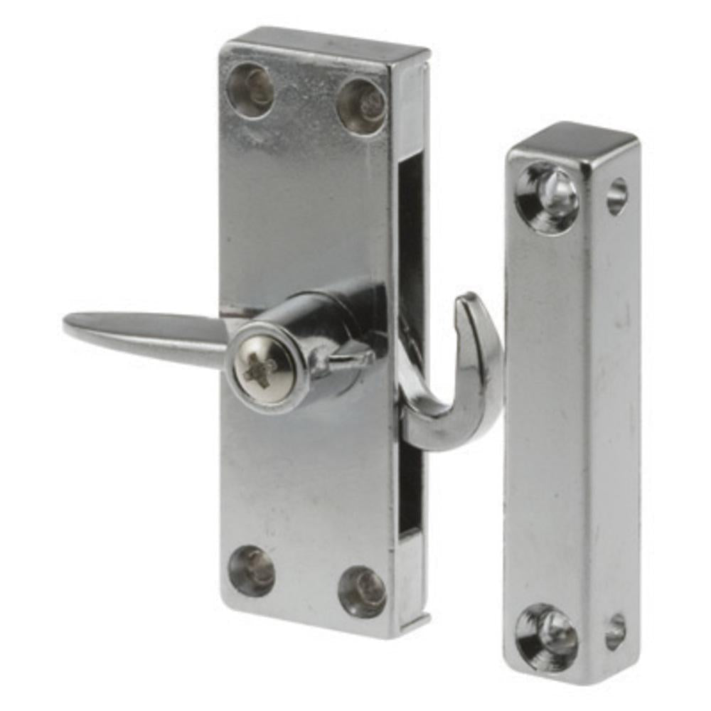 Chrome Sliding Screen Door Hardware - Right Hand Latch Lock