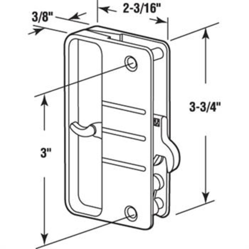 Sliding Patio Screen Door Hardware - Short Hook Latch & Pull
