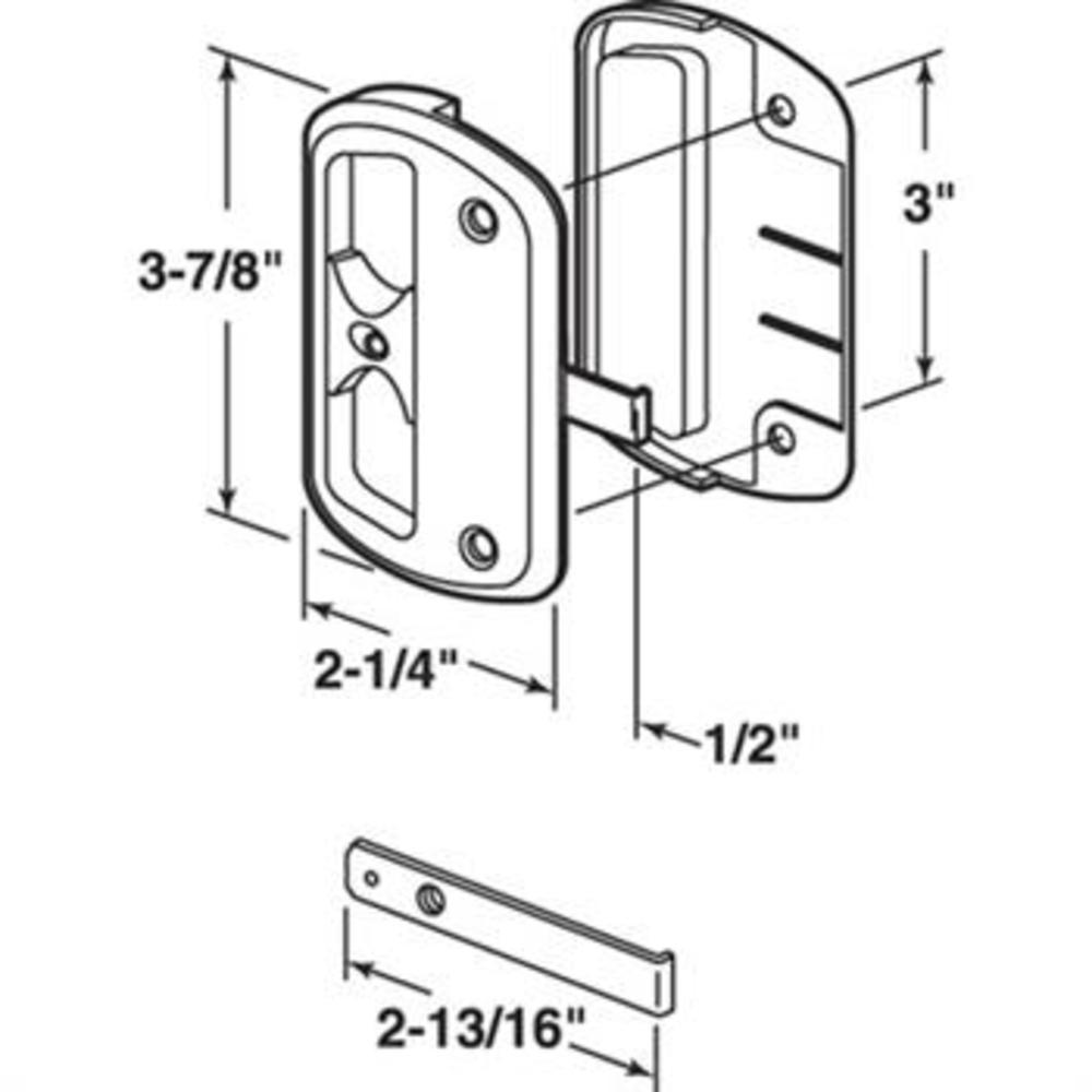 Black Sliding Screen Door Hardware – Mortise Latch & Pull