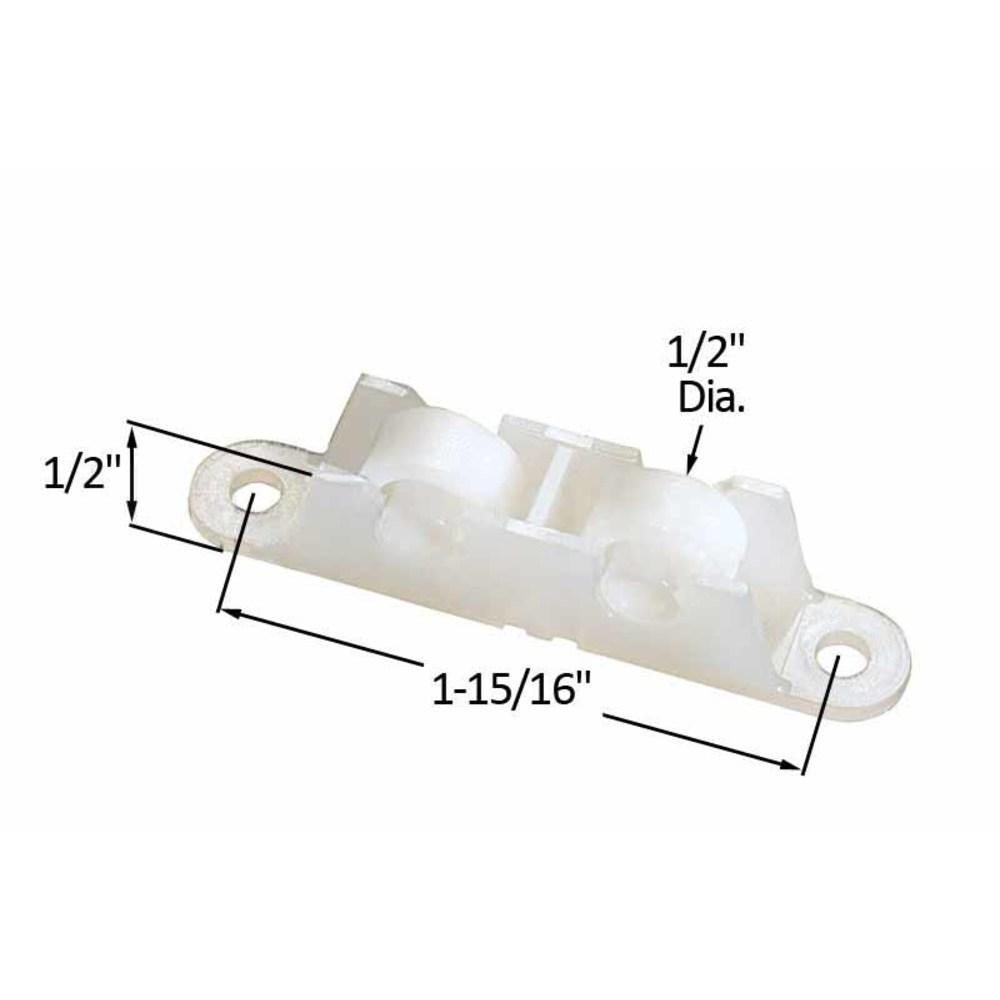 Nylon Tandem Roller for Residential Sliding Windows - 1/2"
