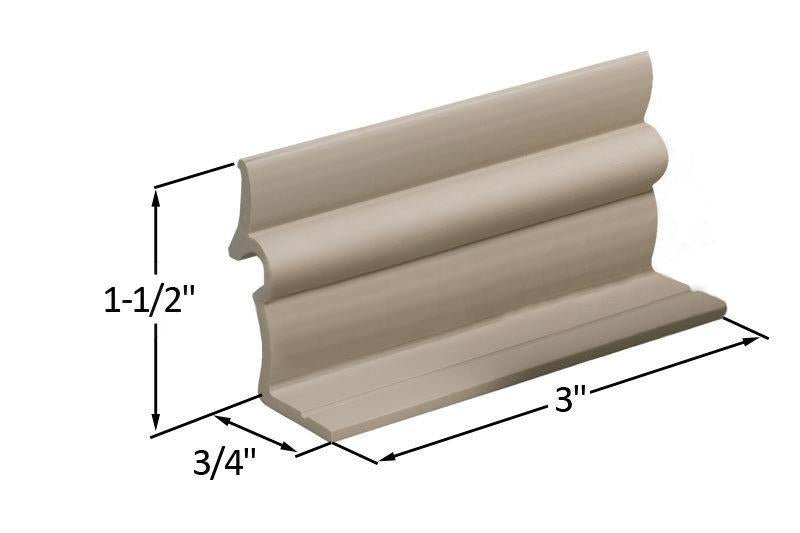 Sliding Window Panel Holder - Fixed Length Tan 3 Inch