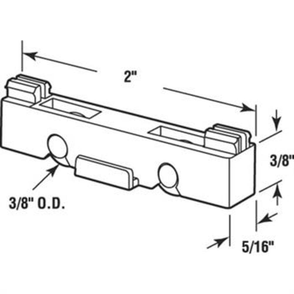 Residential Sliding Window Hardware - Brass Tandem Roller
