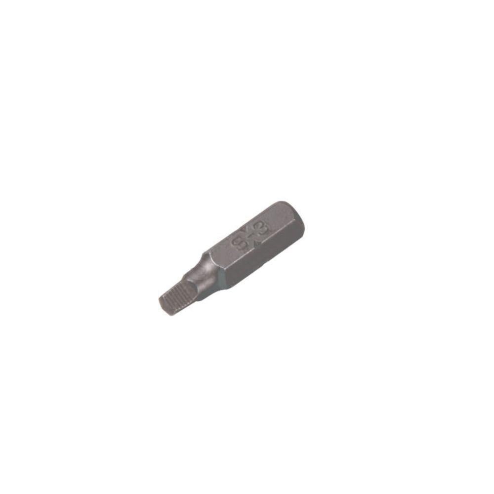 Square Driver Bits No. 3 - 1/4'' Shank Tools - 1'' Long