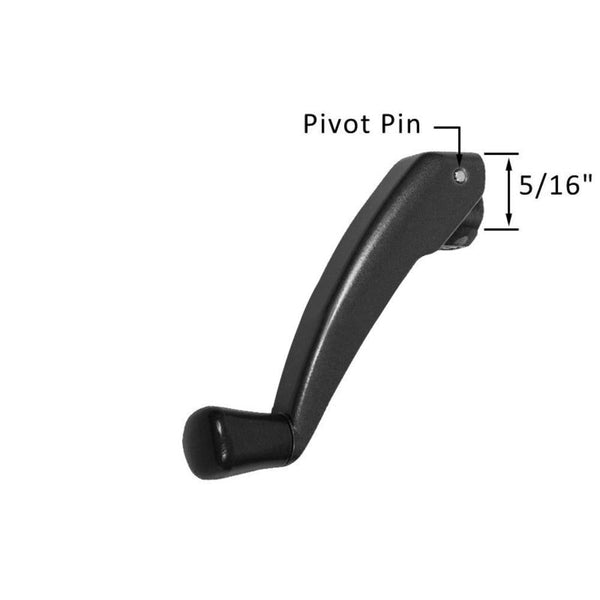 Truth Window Hardware Black Folding Crank Handle 5/16 Spline