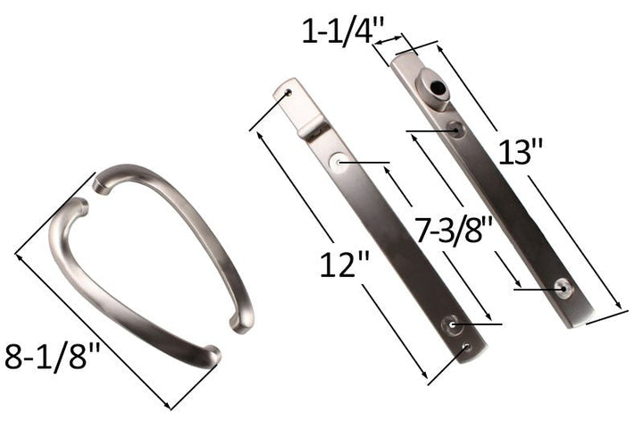 Truth Door Hardware Brushed Nickel Security Handle - Locking