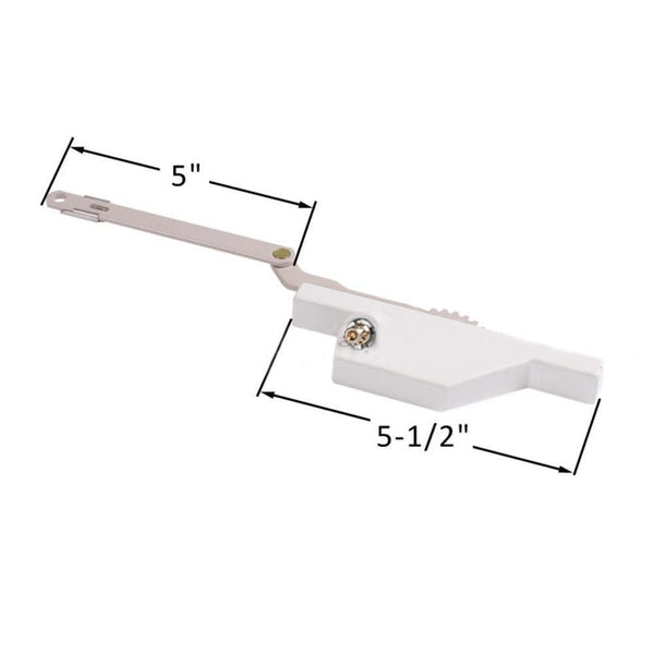 Truth Hardware White Dyad Casement Window Operator - 5" Arm