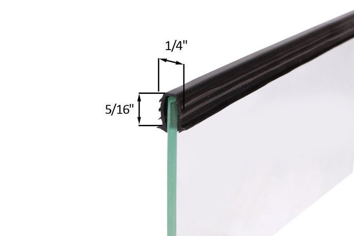 Glazing Gasket - 15/64” Width Rubber Seal for 3-4mm Glass