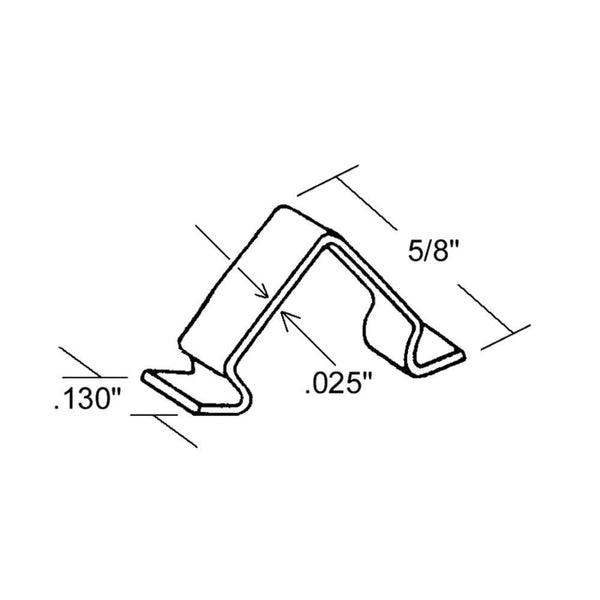 Residential Sliding Window Hardware - Sash Corner Clip 5/8"
