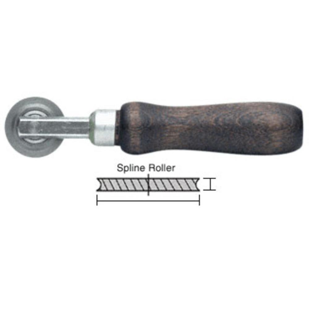 Screen Spline Concave Edge Steel Roller With 1-1/2 x 3/