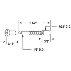 Nylon Plunger Latches - Spring-Loaded Window Screen Hardware
